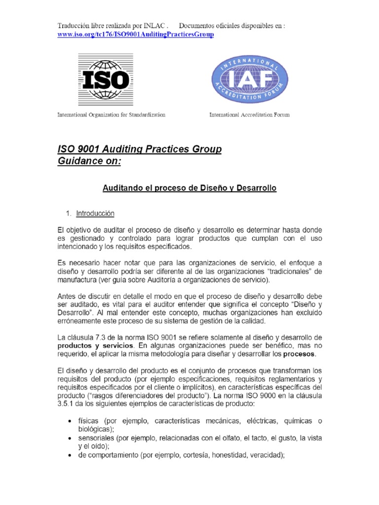 ISO 9001 Auditing Practices Group Guidance On - PDF | PDF