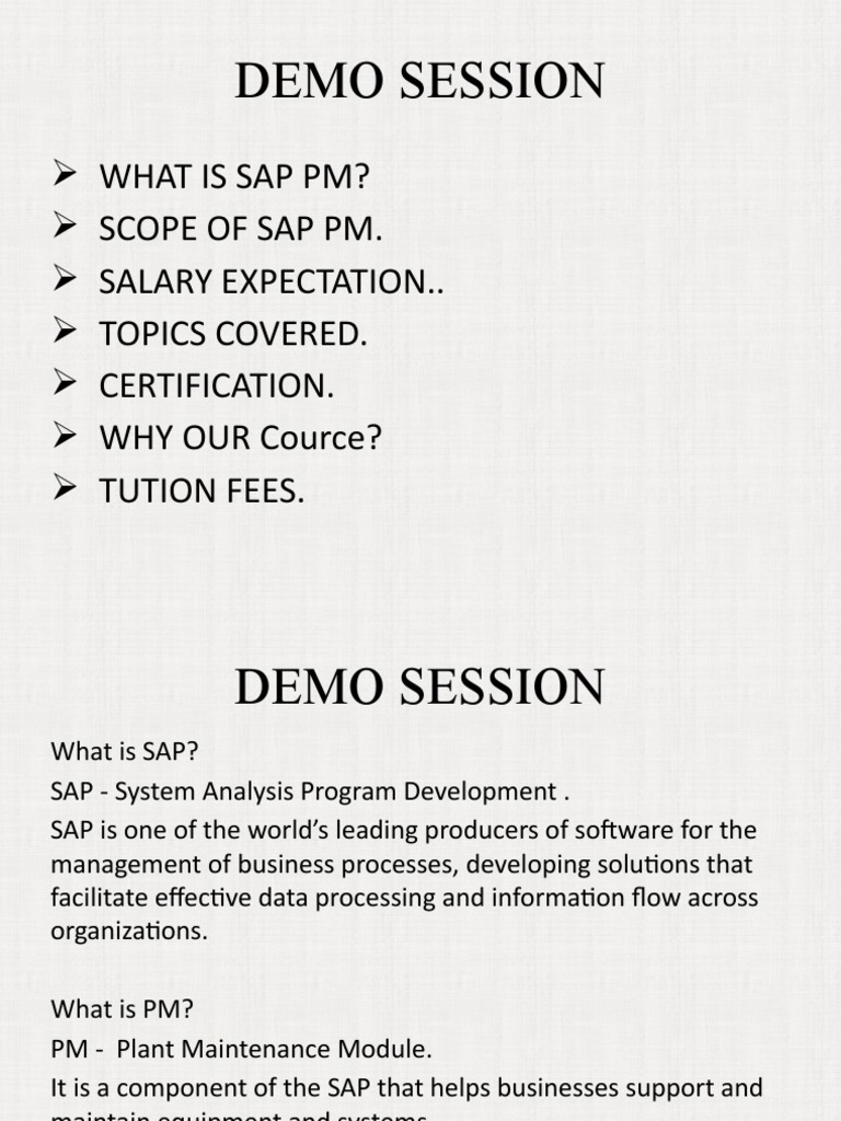 Sap Demo | PDF | Business