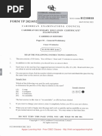 CSEC POB Paper 1 July 2021 - With - Answers | PDF | Career & Growth