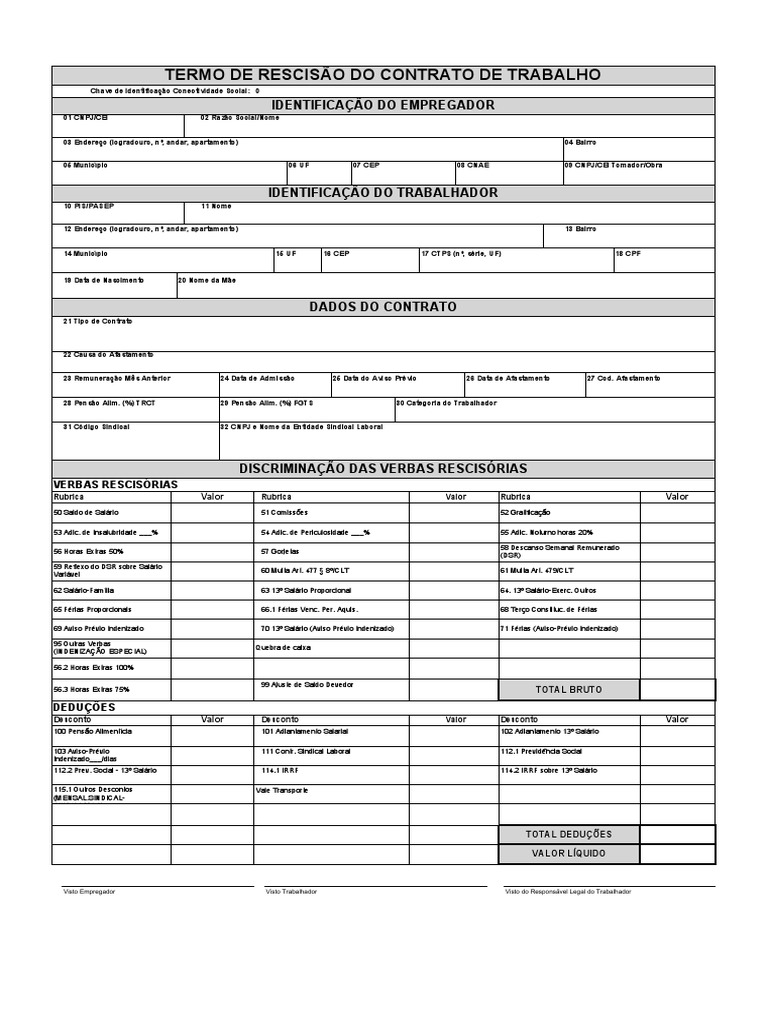 TRCT (1) (1) | PDF | Hora extra | Férias trabalhistas