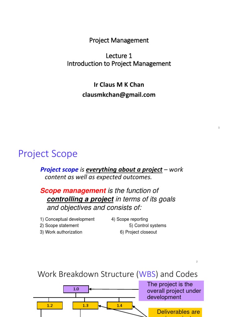 L01 PM - Supp | PDF | Project Management | Business