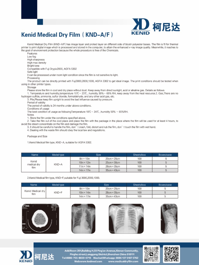 Thermal Medical Film and Printer Catalogue Shenzhen Kenid-2 | PDF