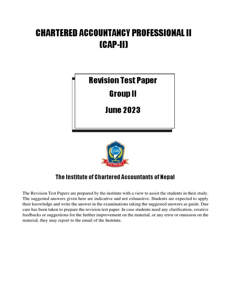 J8. CAPII - RTP - June - 2023 - Group-II | PDF | Equity (Finance) | Cost Of Capital