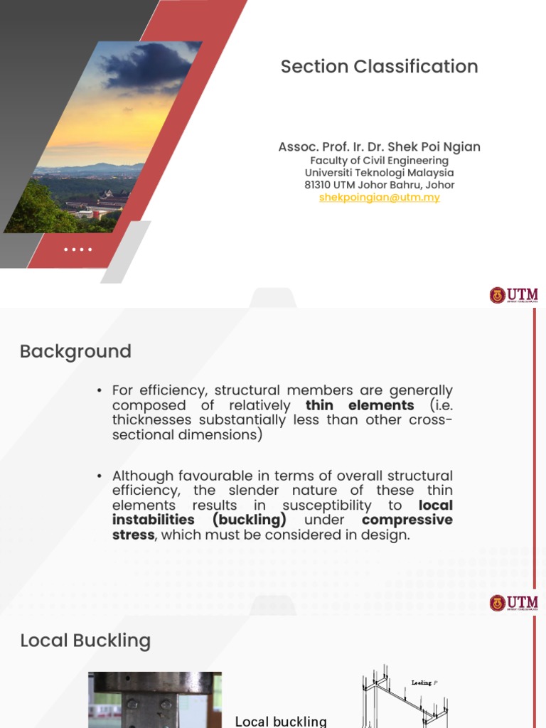Chapter 2 Section Classification Pdf Buckling Deformation Engineering