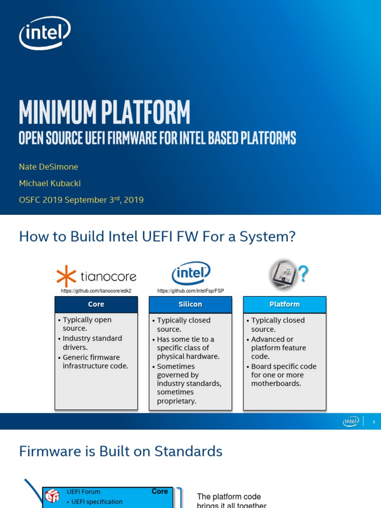Open Source Uefi Firmware For Intel Platforms 825417 | PDF | Bios | Booting
