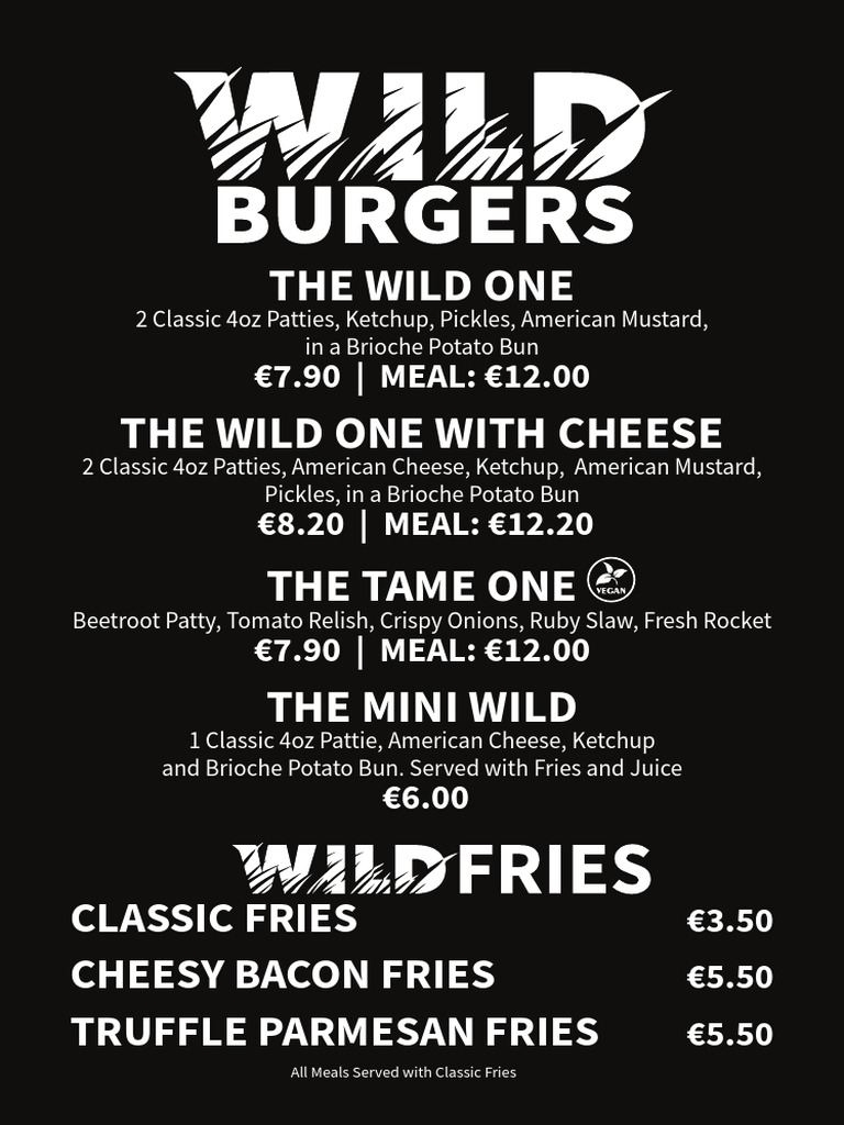 Beefy Boys Menu Overview | PDF