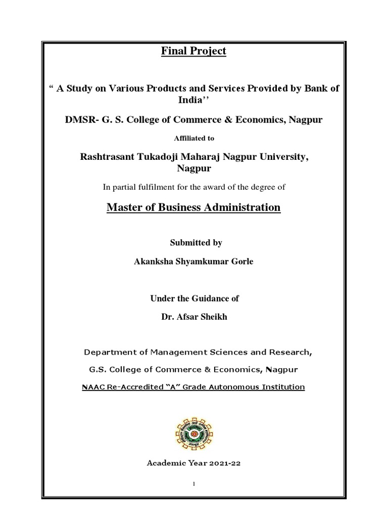 MBA Final Project | Download Free PDF | Online Banking | Banks & Banking