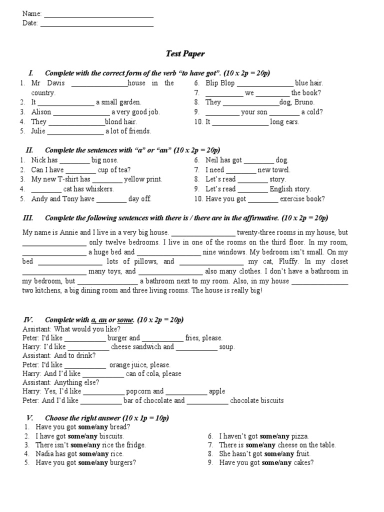 Test Clasa 3 | PDF | Cooking | Food And Drink