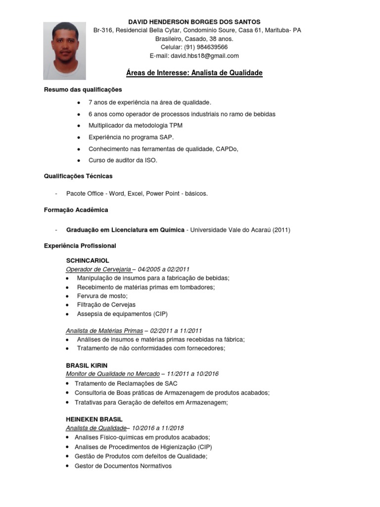 Curriculum David Santos | PDF