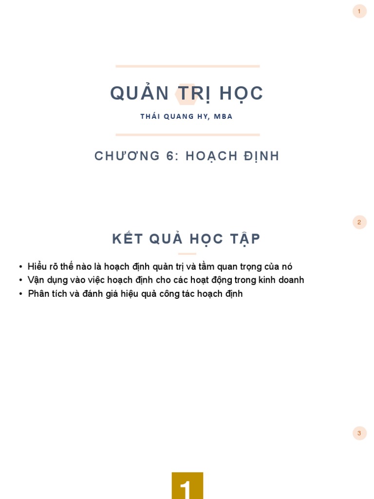 C06 QUAN TRI HOC Hoach Dinh 1 | PDF
