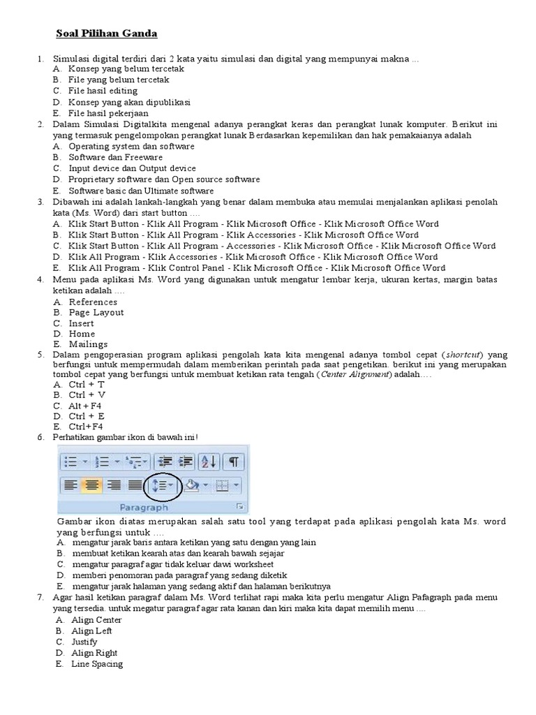Soal Usbn Simkomdig Utama | PDF