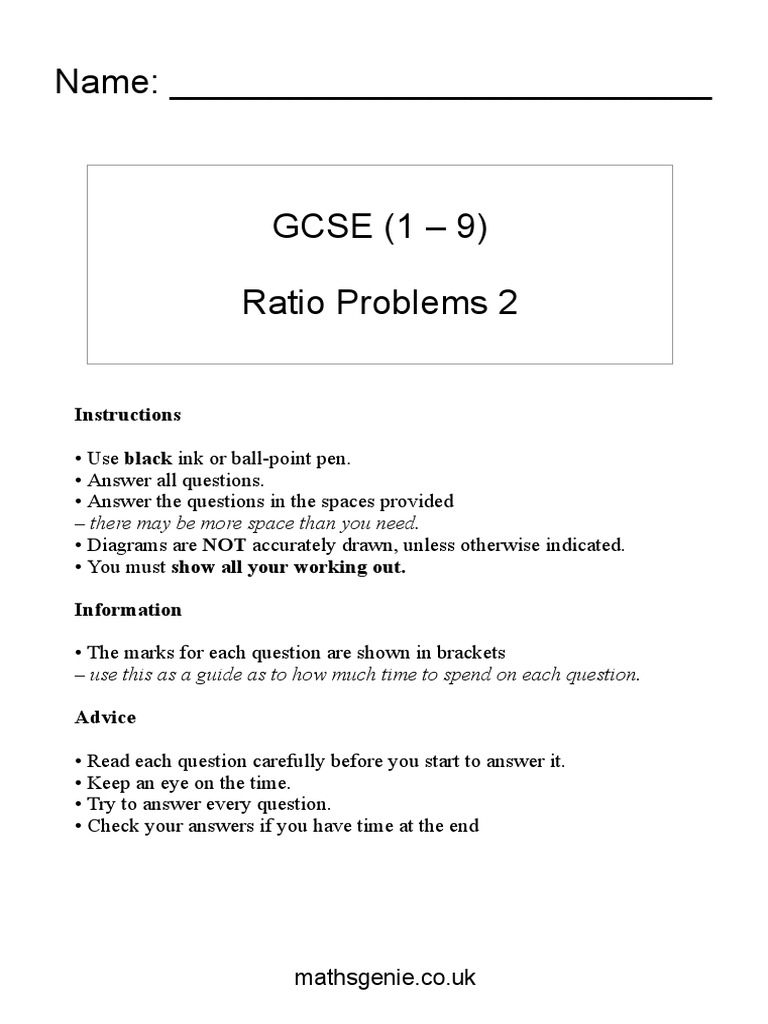 5 Ratio Problems2 | PDF