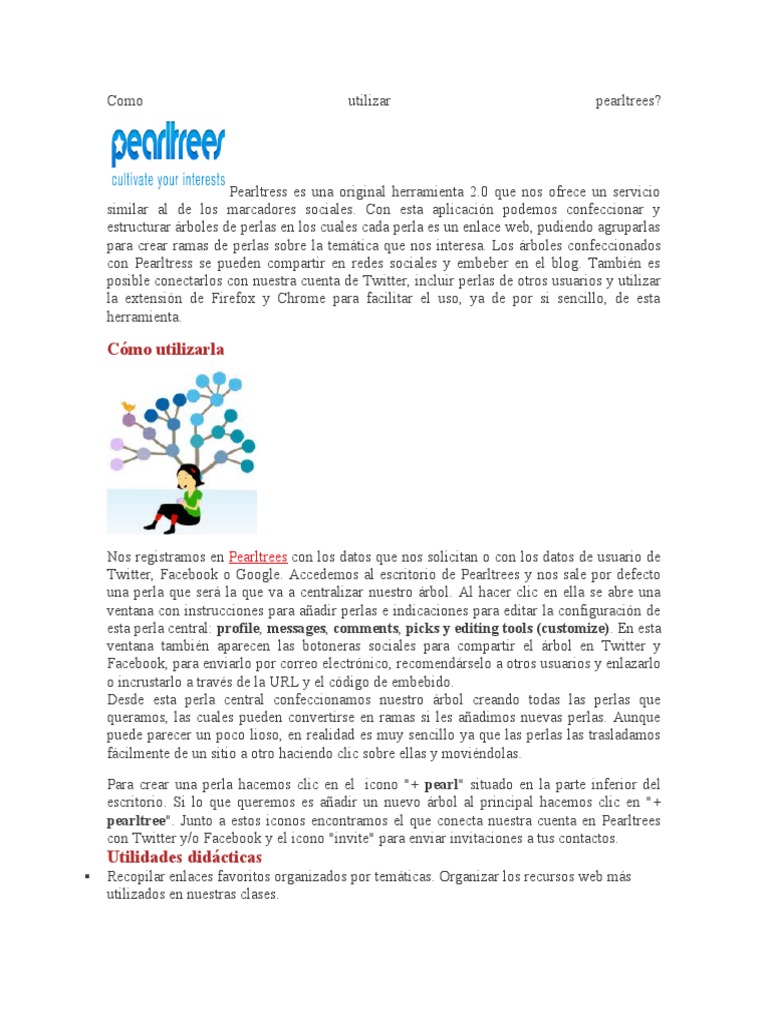 Como utilizar pearltrees - Proyecto supervisión distrito 4° -Jorge | PDF | Blog | Red mundial