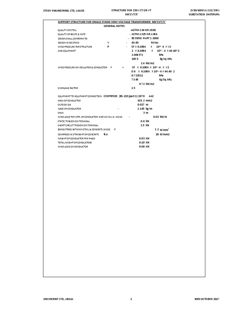 33K Single Stand VT Support | PDF | Strength Of Materials | Tension ...
