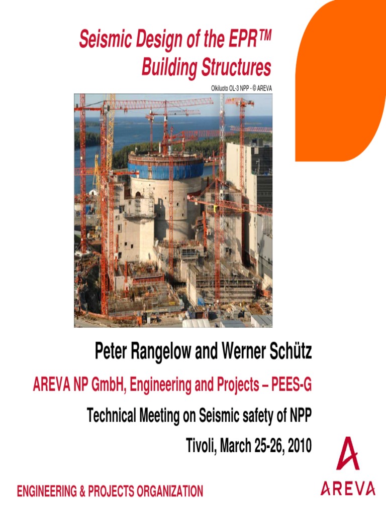 Seismic Design Of The Epr Pdf Nuclear Power Plant Nuclear Reactor
