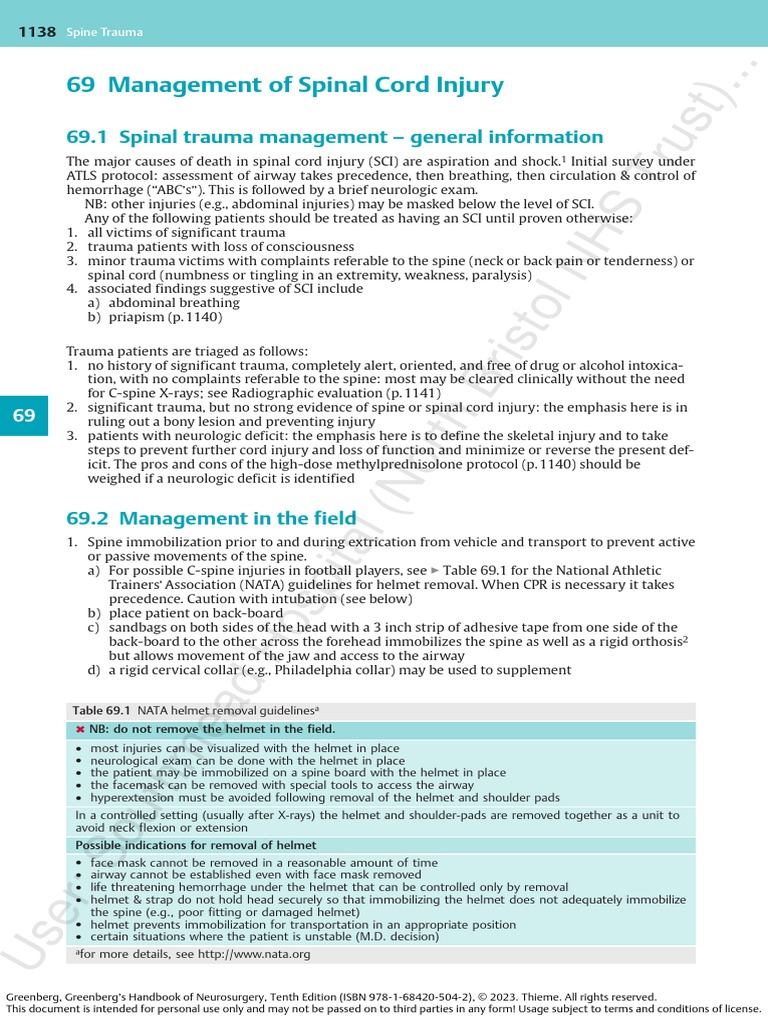 Chap 69 | PDF | Spinal Cord Injury | Ct Scan