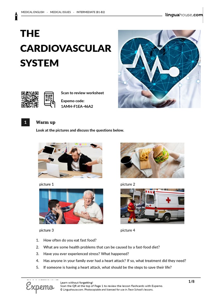 The Cardiovascular System British English Teacher | PDF ...