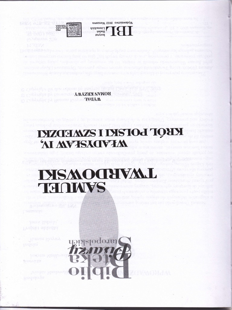 Samuel Twardowski Wladyslaw IV Krol Pols | PDF Samuel Twardowski Wladyslaw IV Krol Pols | PDF