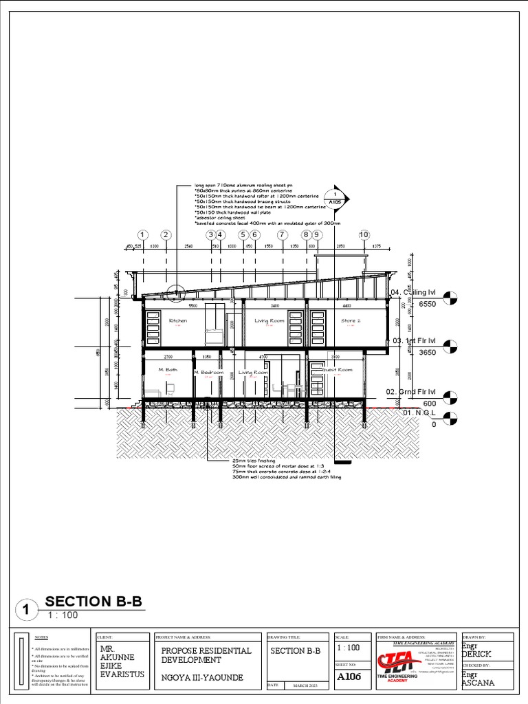Section B-B | PDF | Building Engineering | Building Technology