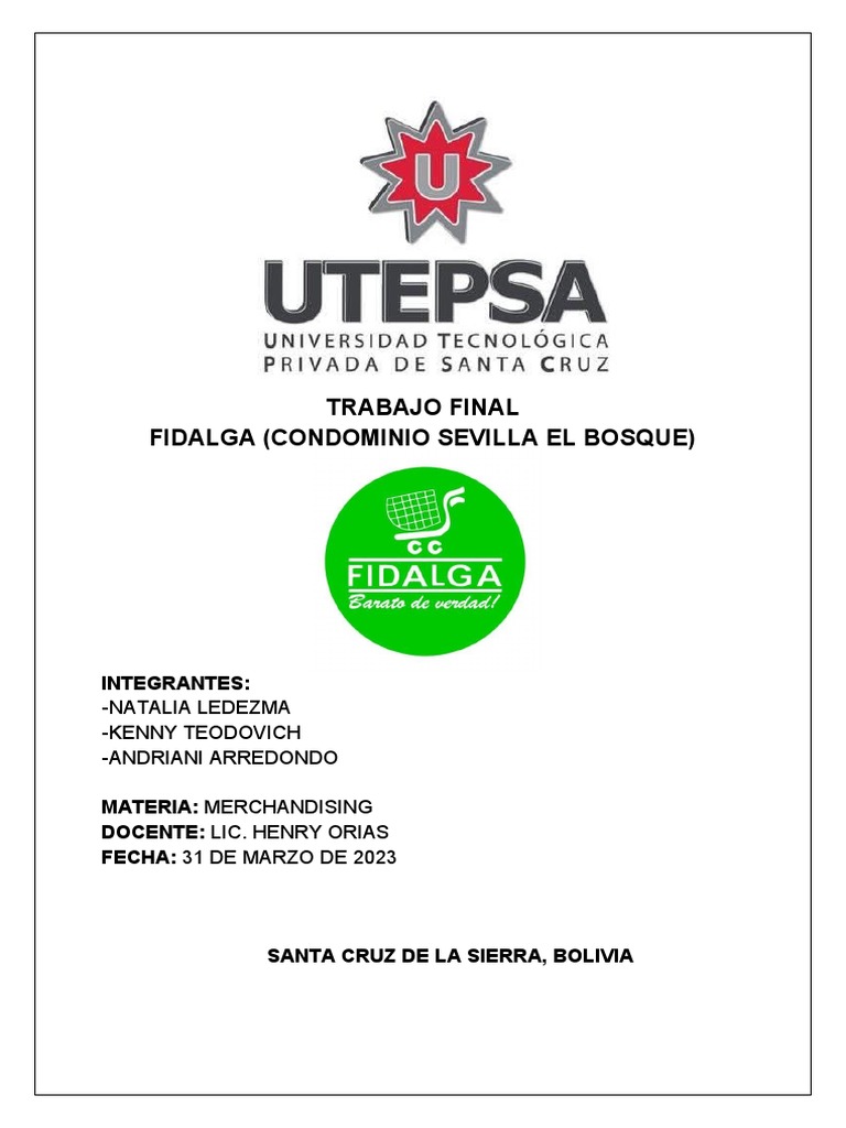 Final Fidalga - Informe | PDF | Supermercado | Marca