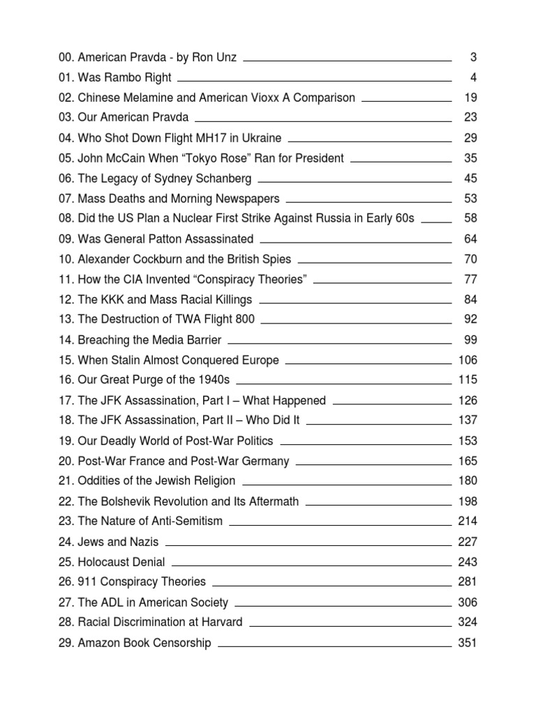 American Pravda - Ron Unz (2010-2019) | PDF | John Mc Cain | Prisoner ...