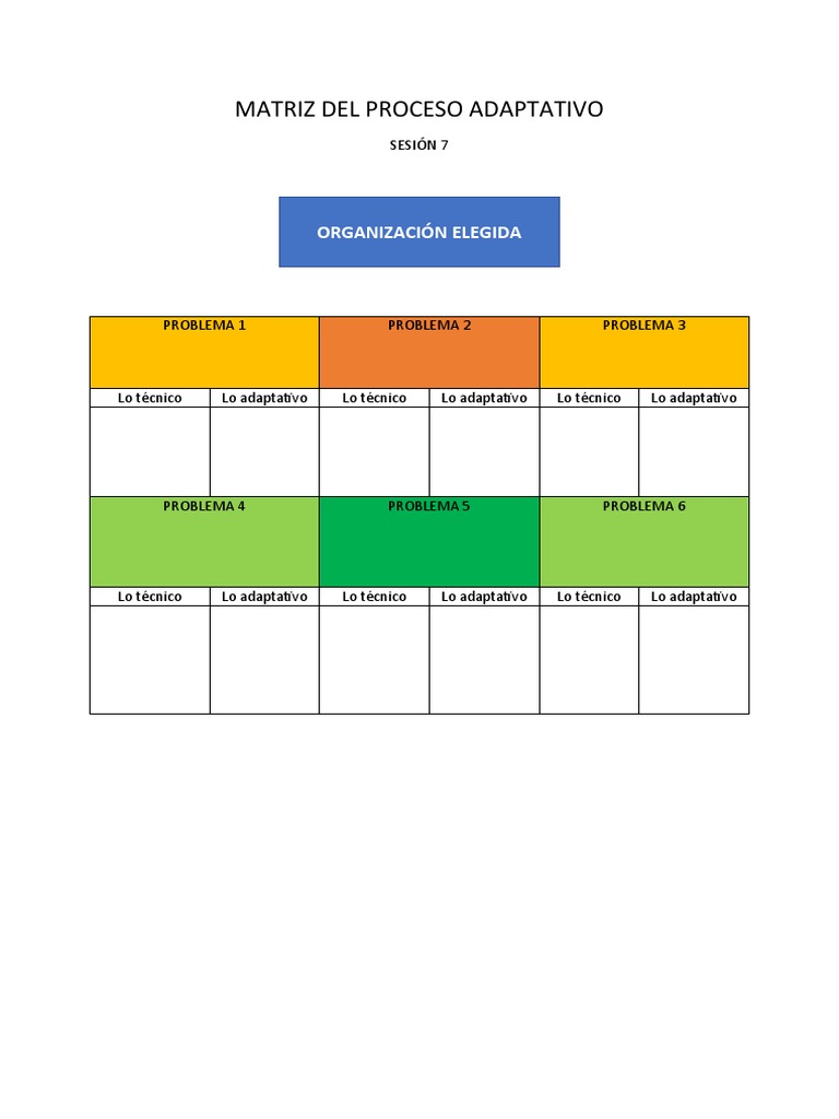 Matriz Del Proceso Adaptativo 7 | PDF