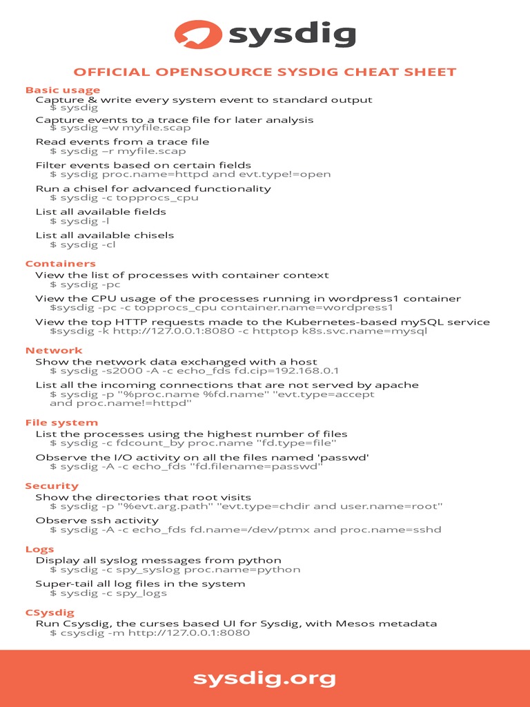 Sysdig_cheat_sheet_2017_download_version-2 | PDF
