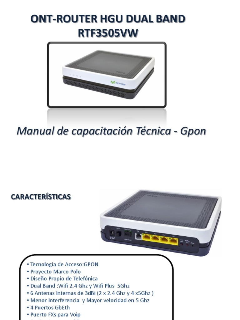 3 Gpon Manual Hgu Gpon Rtf3505vw Fw N5 Pdf Voz Sobre Ip Wifi