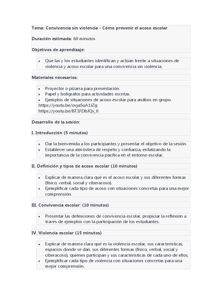 Prevención del acoso escolar en aula | PDF | Acoso cibernético | Violencia