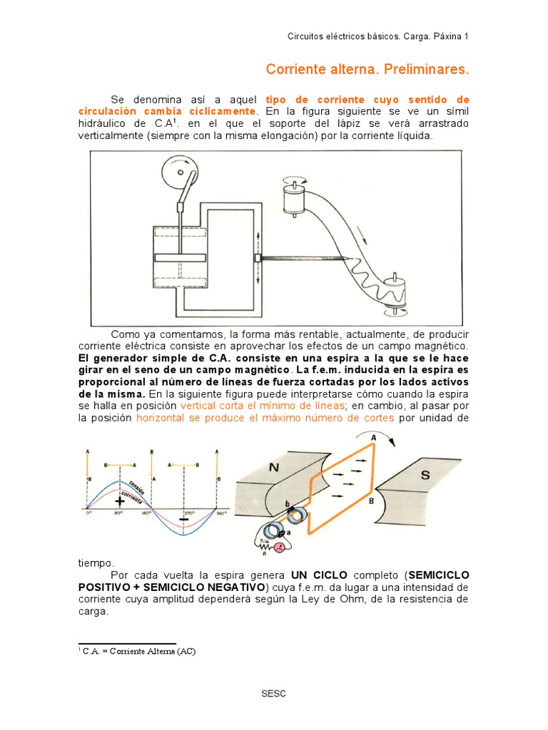 Corriente Alterna | PDF | Corriente eléctrica | Olas