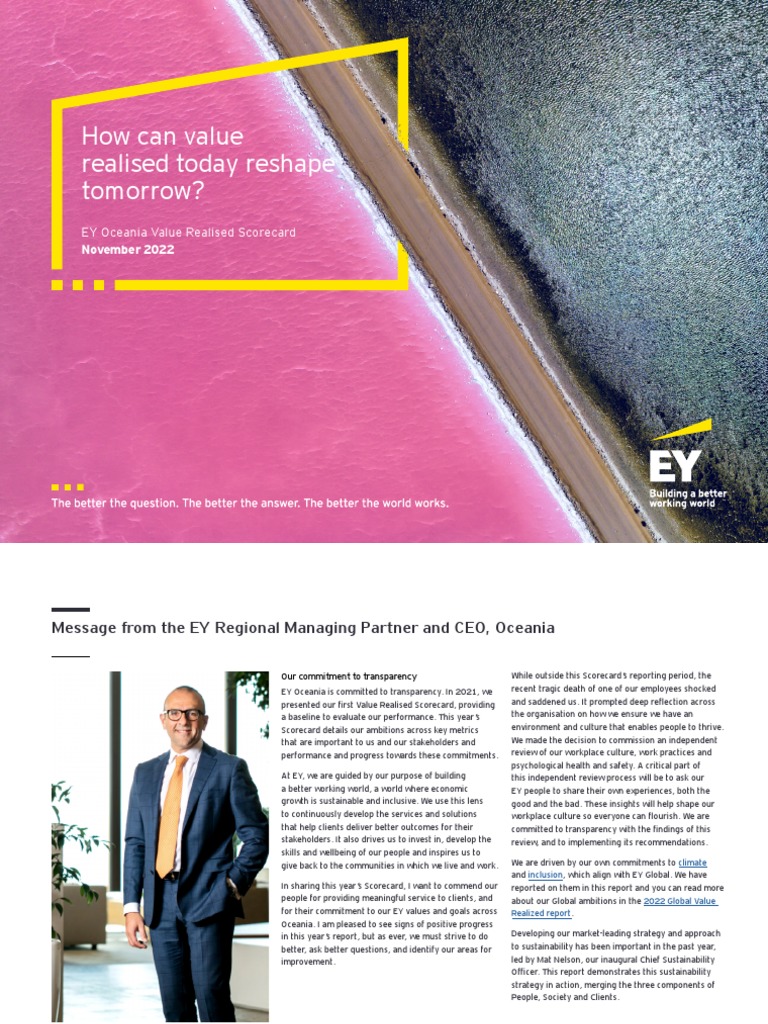 EY Oceania Value Realised Scorecard 2022 | PDF | Sustainability ...