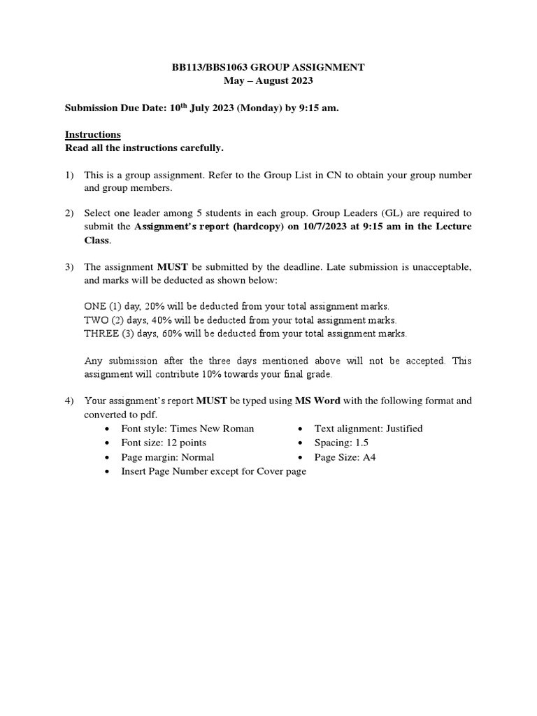 Assignment Question and Instructions | PDF | Data | Data Set