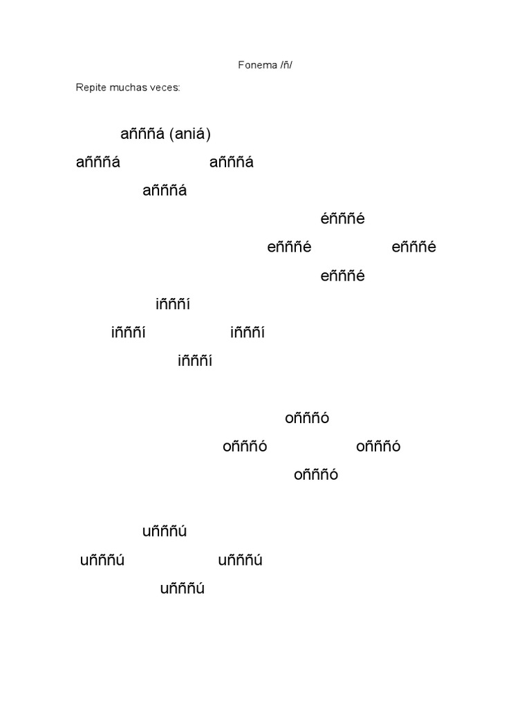 Fonema Ñ Guía | PDF