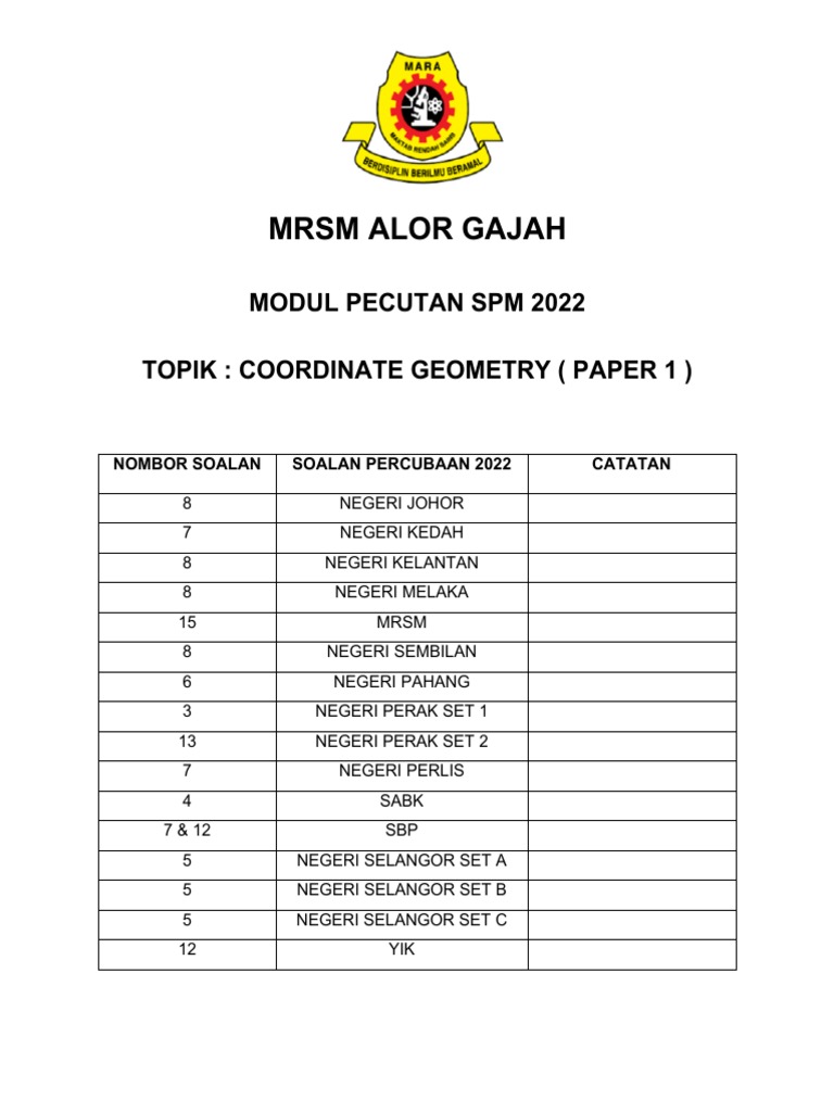 6) Coordinate Geometry | PDF