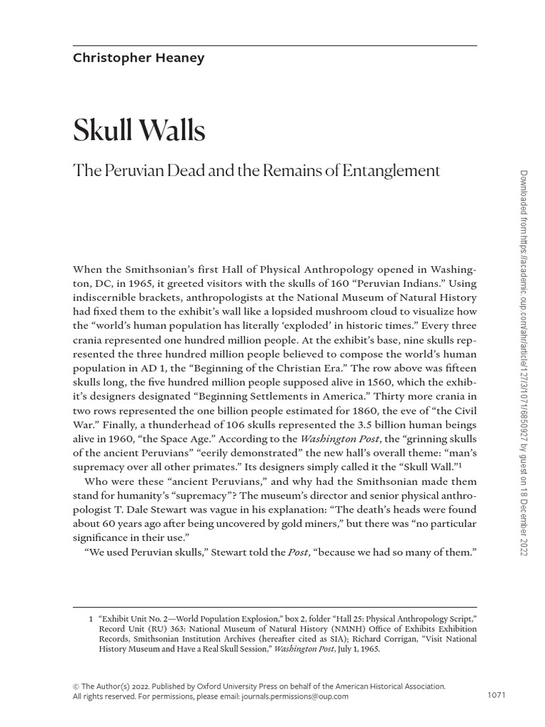 Heaney - Skull Walls | PDF | Inca Empire | Peru