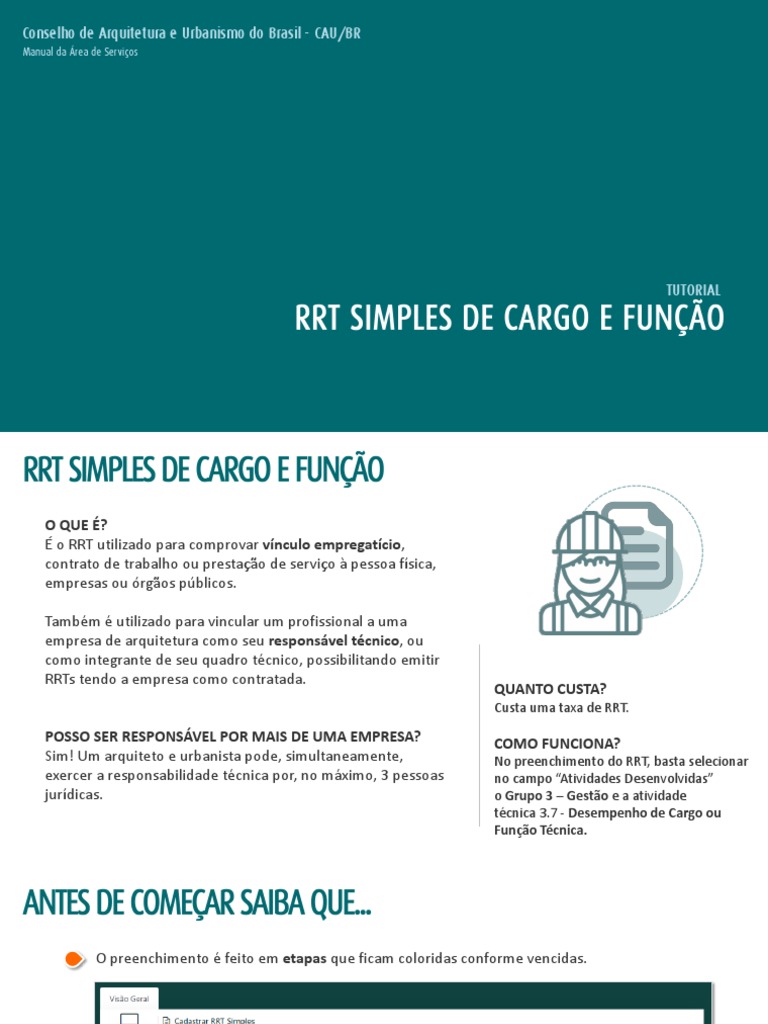 Tut RRT Simples de Cargo e Funcao r08 | PDF