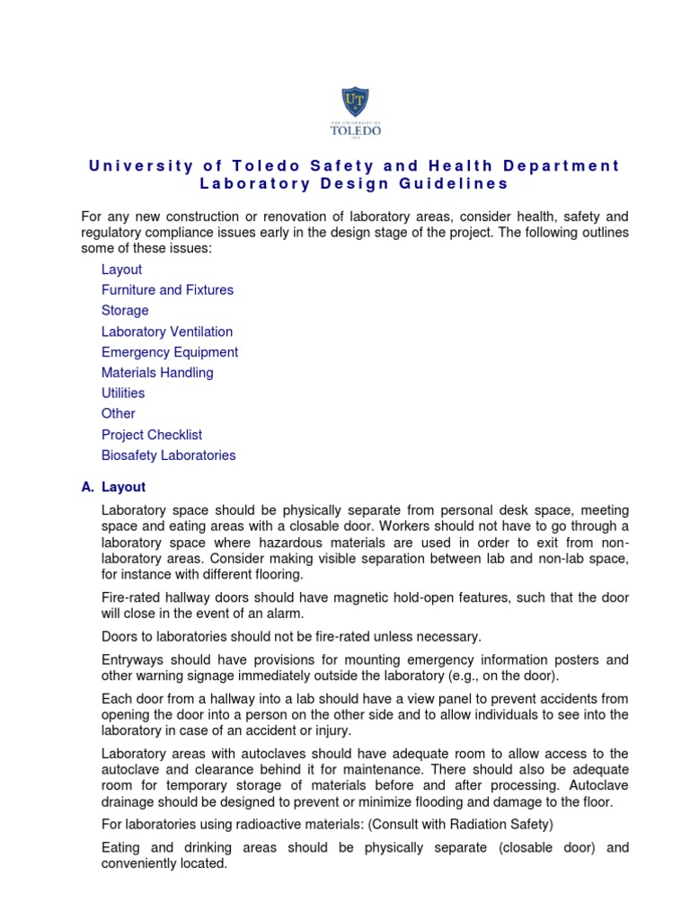 Laboratory Design Guidelines | PDF | Building Engineering | Materials