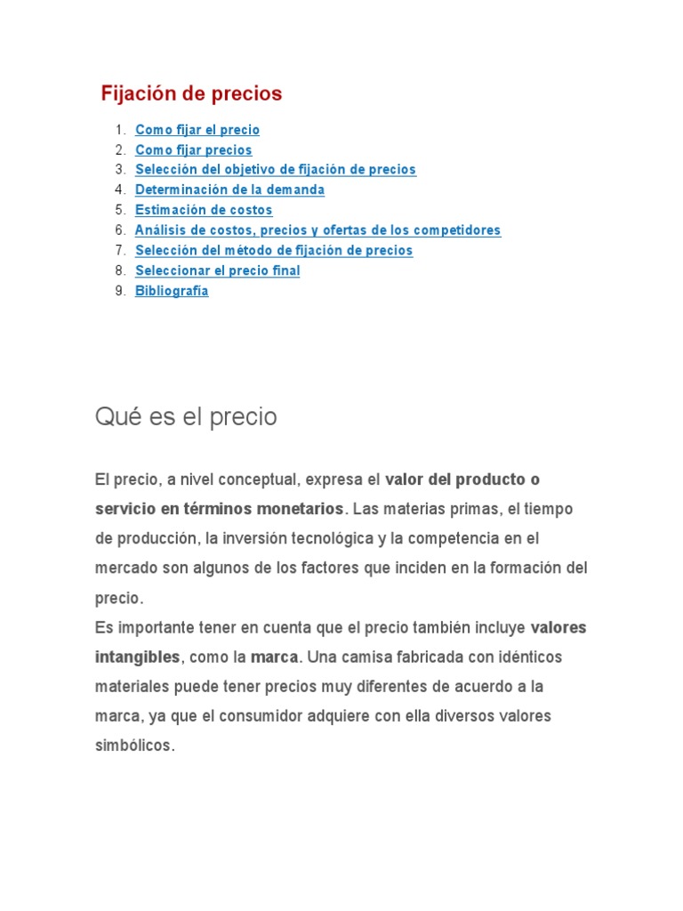 Estrategias para Fijar Precios Efectivos | PDF | Oferta y demanda ...