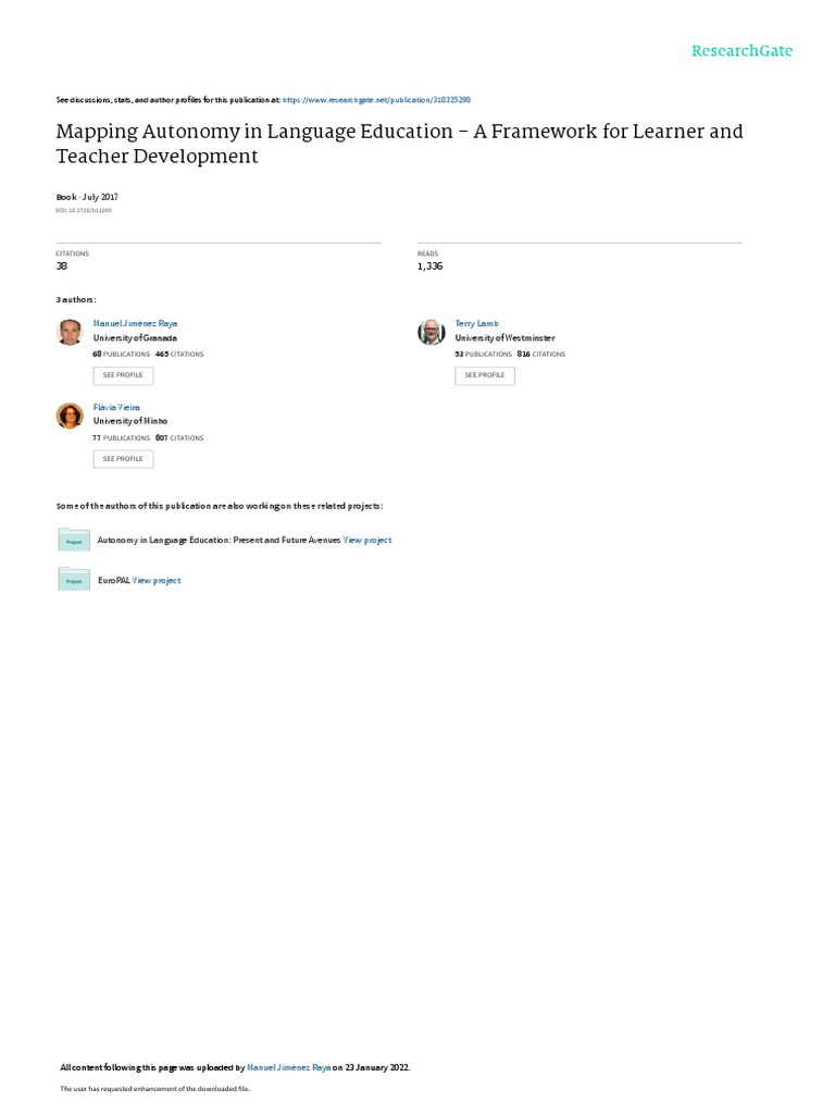 Mapping Autonomy in Language Education | PDF | Pedagogy | Language ...