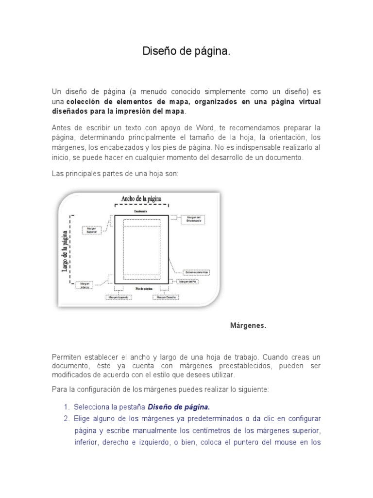 Guía de Diseño de Página en Word | PDF | Papel | Informática
