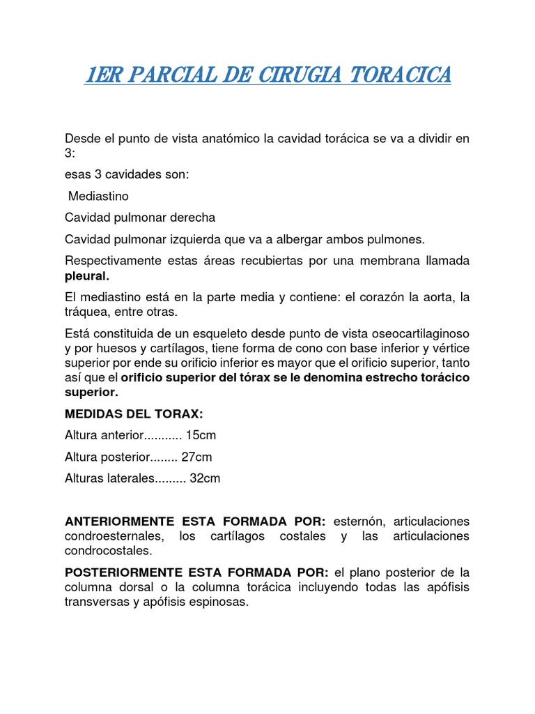 Anatomía y Anomalías del Tórax | PDF | Tórax | Aorta