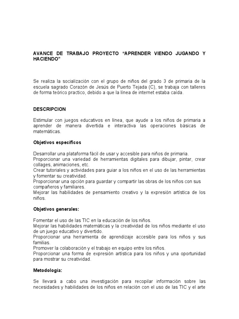 avance de trabajo 2023-1 | PDF | Aprendizaje | Creatividad