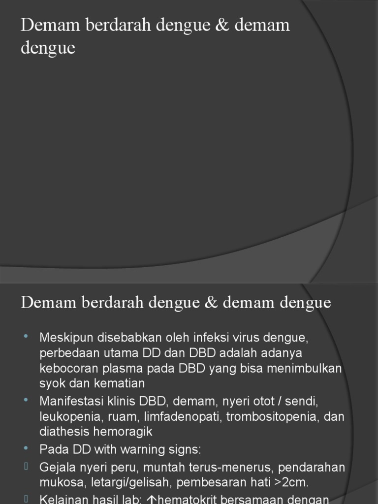 Demam berdarah dengue & demam dengue | PDF
