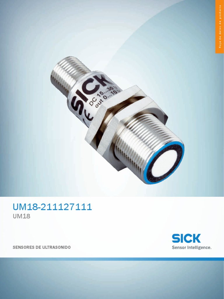 Datasheet UM18-211127111 6048394 Es | PDF | Ultrasonido