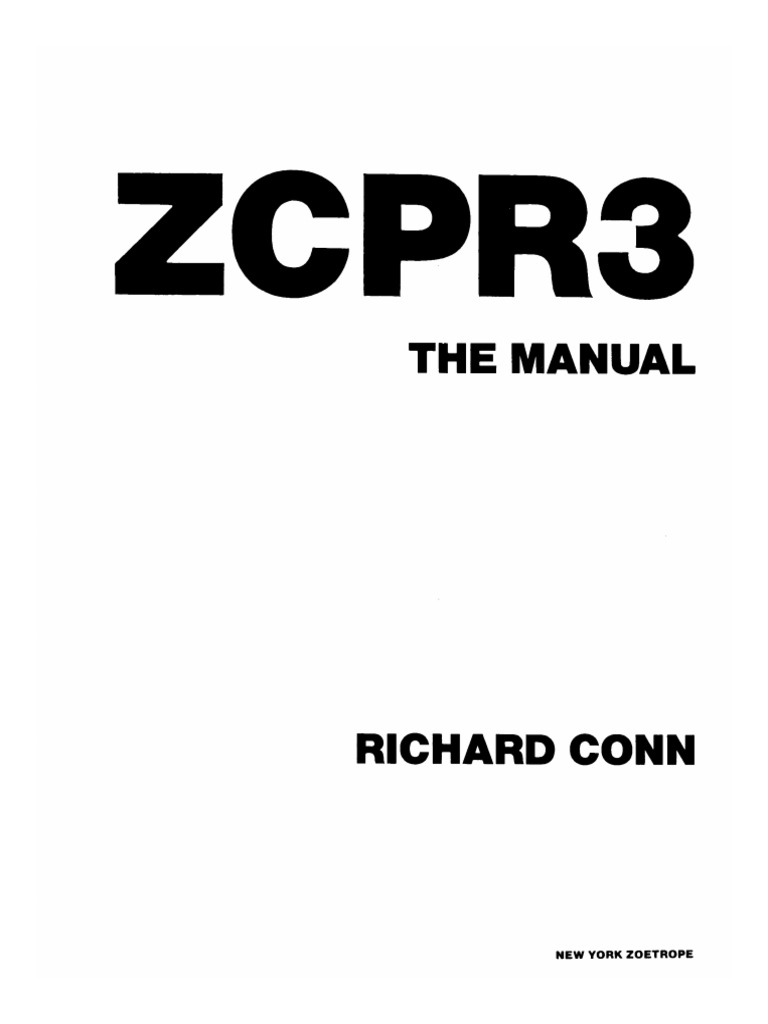 ZCPR3 the Manual (Richard Conn - OCR) | PDF | Computer File | Command Line Interface