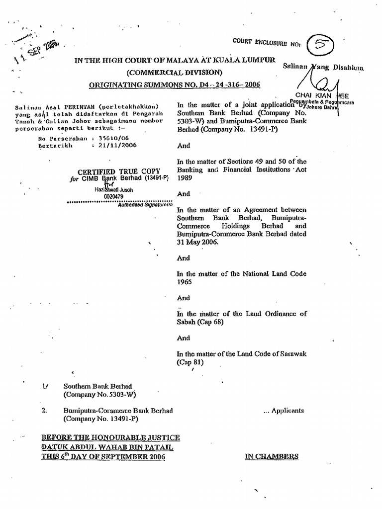 Vesting Order Southern BBC | PDF