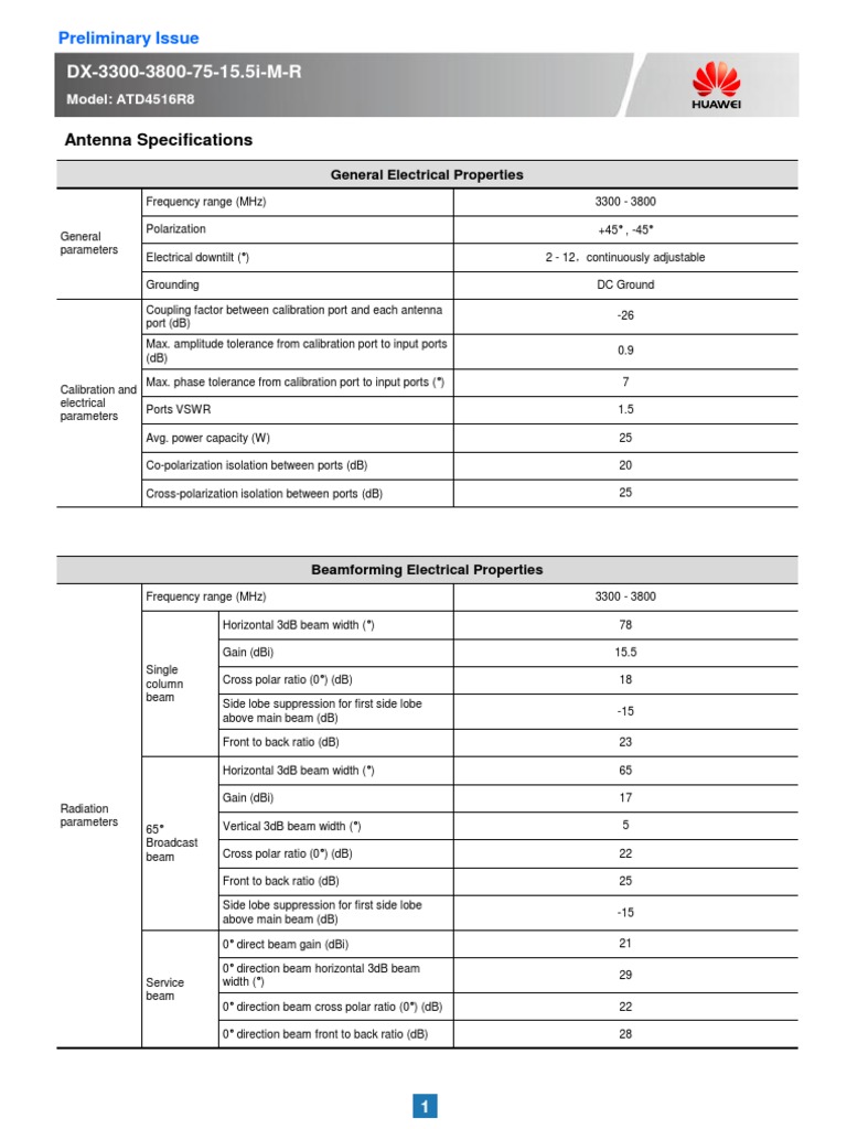 8T8R - ANT-ATD4516R8 Datasheet | PDF | Antenna (Radio ...