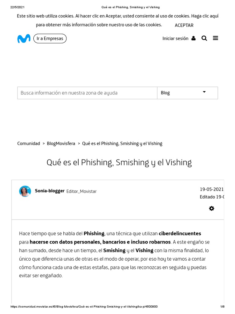 Qué Es El Phishing, Smishing y El Vishing | PDF | Suplantación de ...