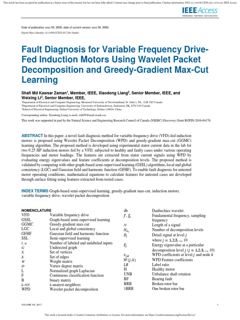 VFD Induction Motor Fault Diagnosis | PDF | Electric Motor | Vertex ...
