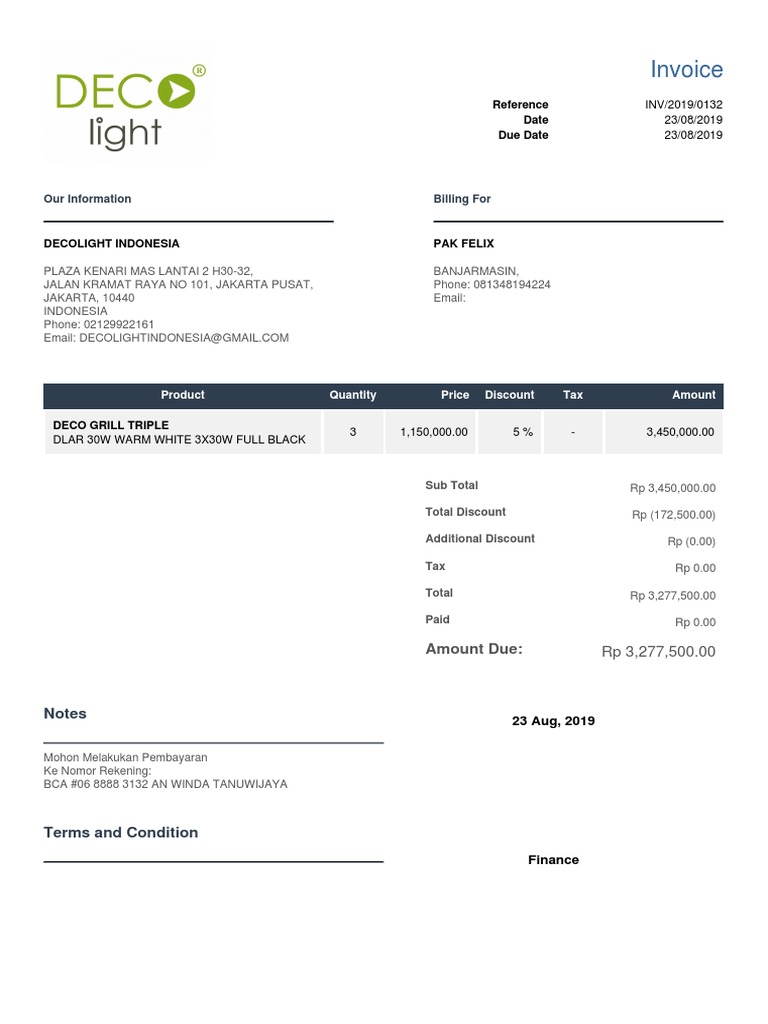 Invoice: Reference Date Due Date | PDF